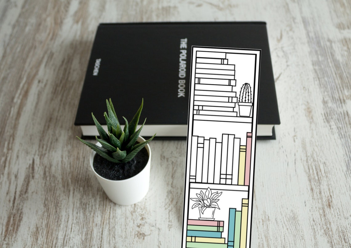 Bookshelf Reading Tracker Printable Bookmark, Instant Download PDF ...