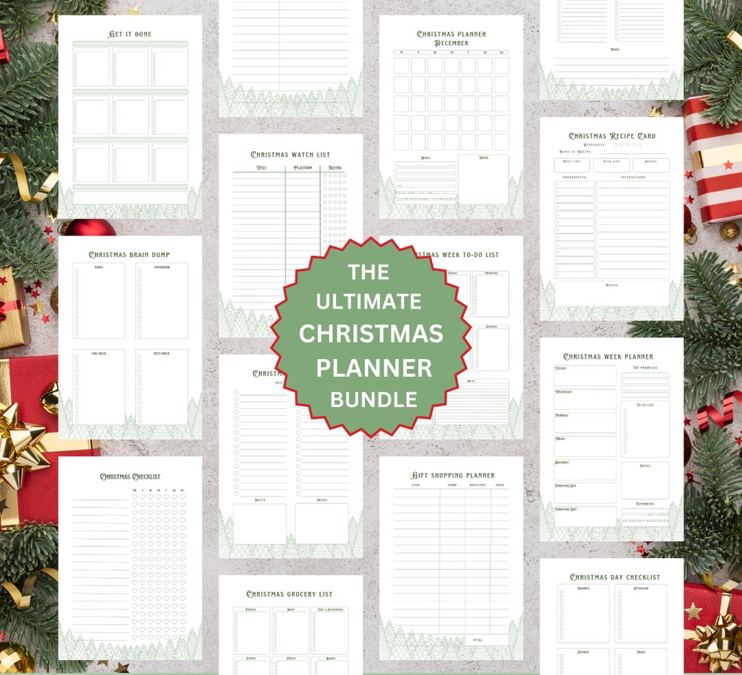 Ultimate Christmas Planner Bundle, Instant Printable Download, Xmas ...