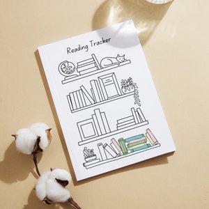 Bookshelf Reading Tracker Printable, Cute Reading Log, Reading ...