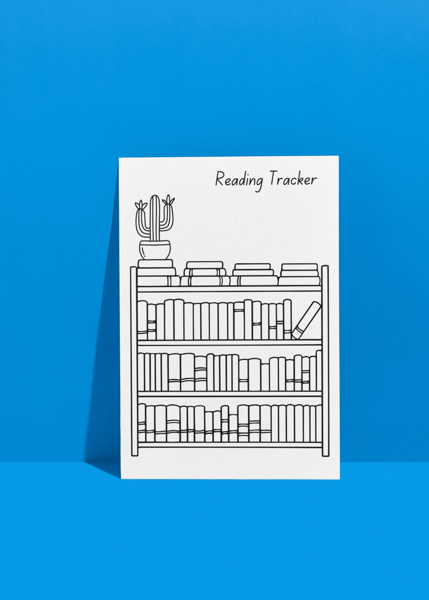 Bookshelf Reading Tracker Printable, Cute Reading Log, Reading ...