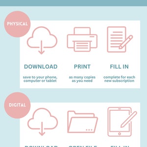 Subscription Tracker Printable Pdf Download, Monthly Subscriptions List ...