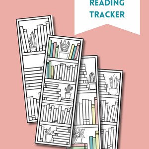 Bookshelf Reading Tracker Printable Bookmark, Instant Download PDF ...