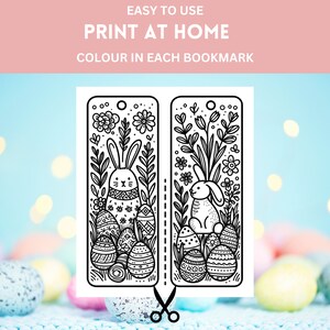 Easter Colouring Printable Bookmark, Instant Download PDF, Color in ...