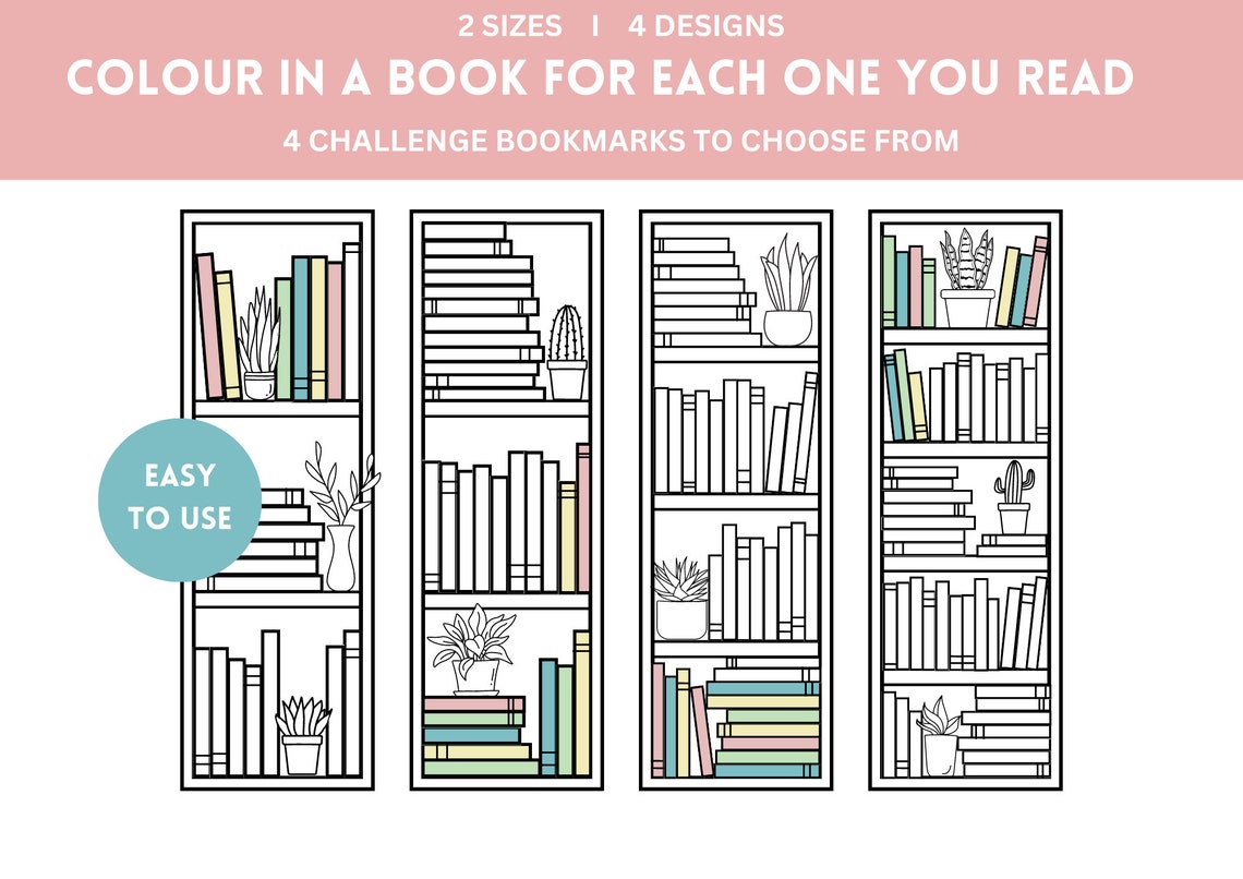 Bookshelf Reading Tracker Printable Bookmark, Instant Download PDF ...