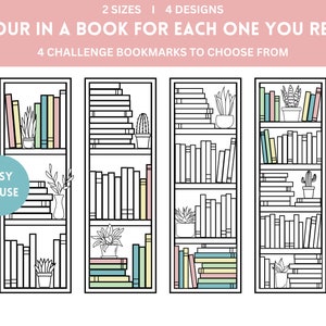 Bookshelf Reading Tracker Printable Bookmark, Instant Download PDF ...