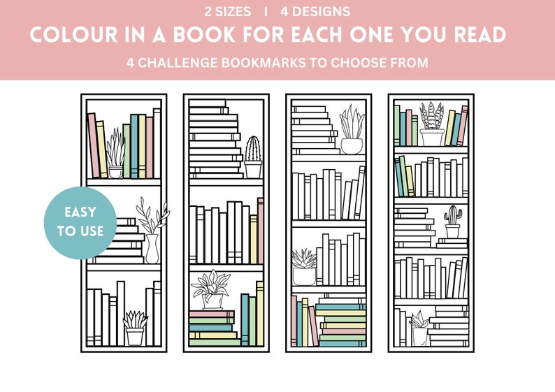 Bookshelf Reading Tracker Printable Bookmark, Instant Download PDF ...