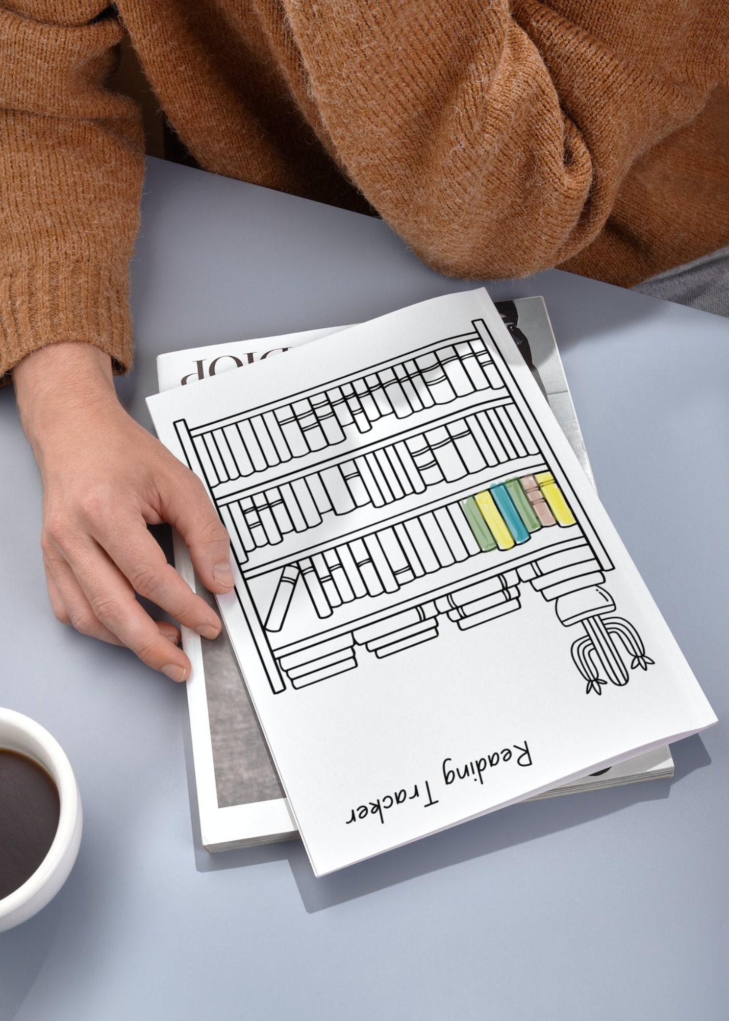 Bookshelf Reading Tracker Printable, Cute Reading Log, Reading ...