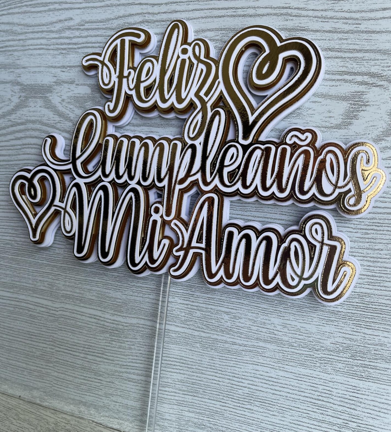 Feliz Cumpleaños Mi Amor Cake Topper, Feliz Cumpleaños Mi Amor ...