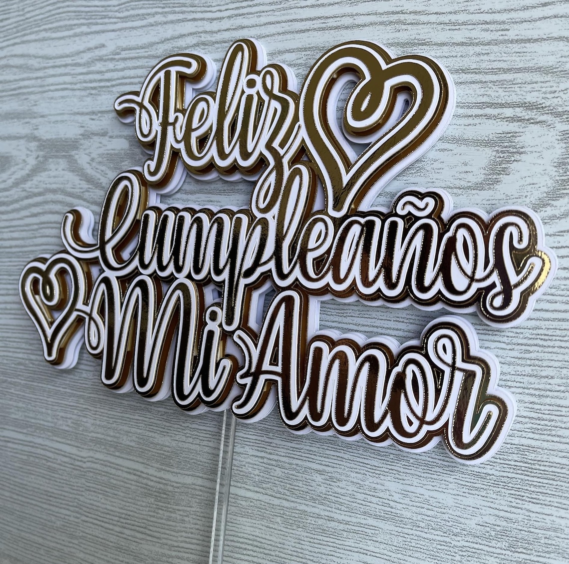 Feliz Cumpleaños Mi Amor Cake Topper, Feliz Cumpleaños Mi Amor ...