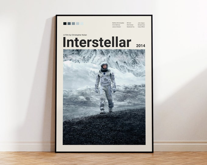 Interstellar Poster, Interstellar Print, Movie Poster, Living Room Poster, Film Poster, Movie ...