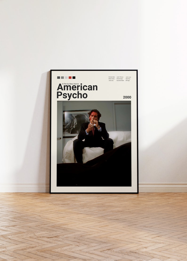 American Psycho Poster, American Psycho Print, Movie Poster, Living ...