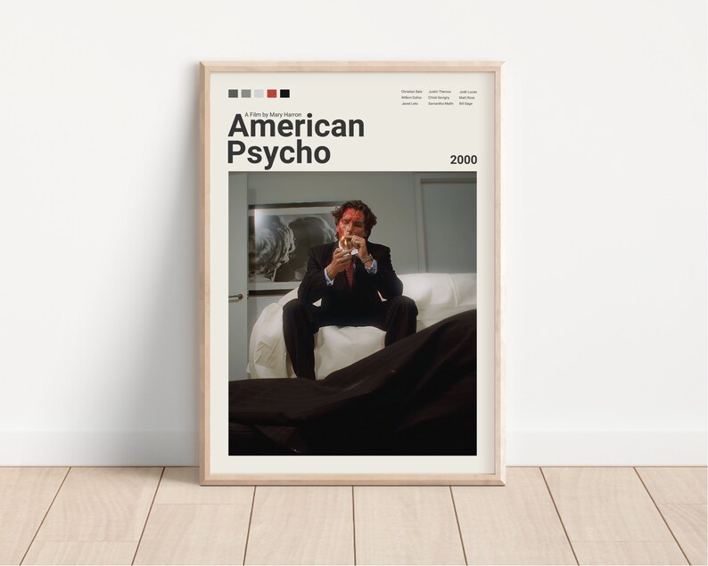 American Psycho Poster, American Psycho Print, Movie Poster, Living ...