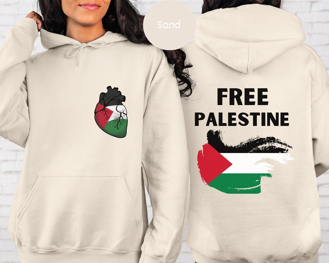Free Palestine Front Back Print Hoodie Palestinian Hoodie for - Etsy