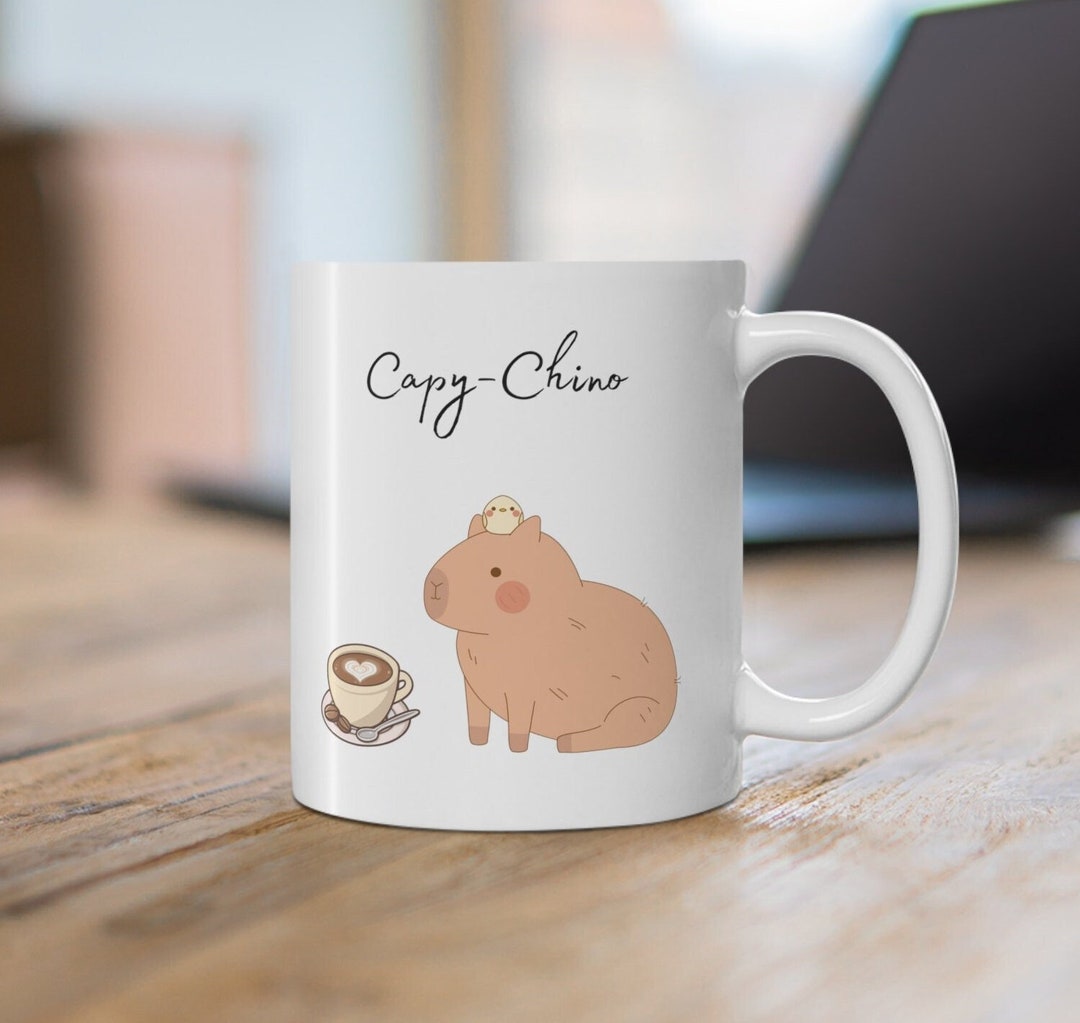 Capy-chino, Capybara Mug, Cute Capybara, Gifts for Her or Him, Animal ...