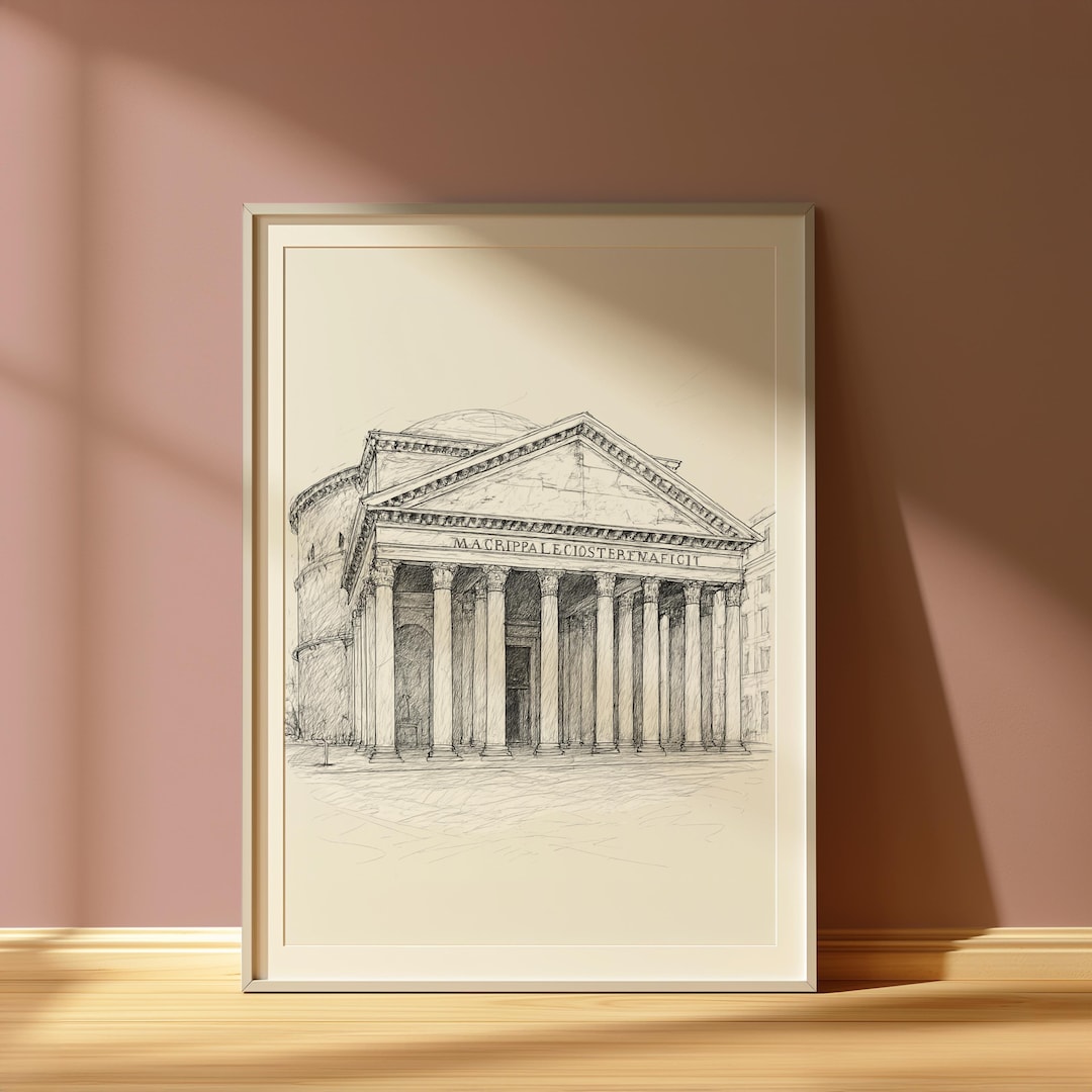 The Pantheon Poster, Rome Wall Art, Italy Gift, Italy Printable, Rome ...