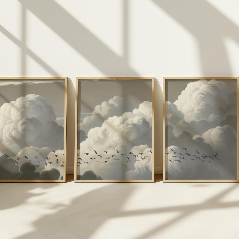 Cloud Trio Print - Etsy
