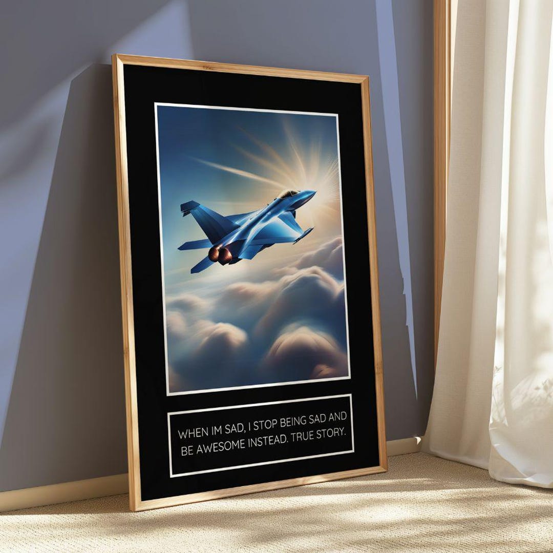 Motivational Jet Poster: Funny Home Office Wall Art (digital Download ...