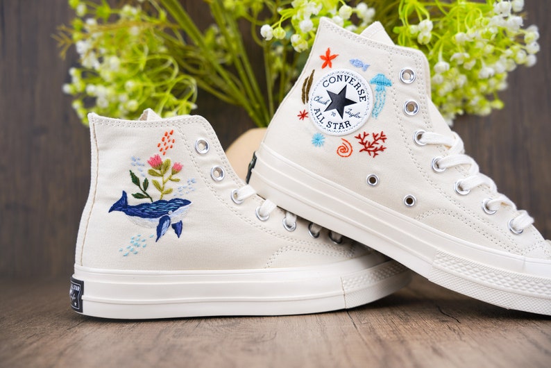Custom Converse Chuck Taylor Embroidered,personalized Converse ...