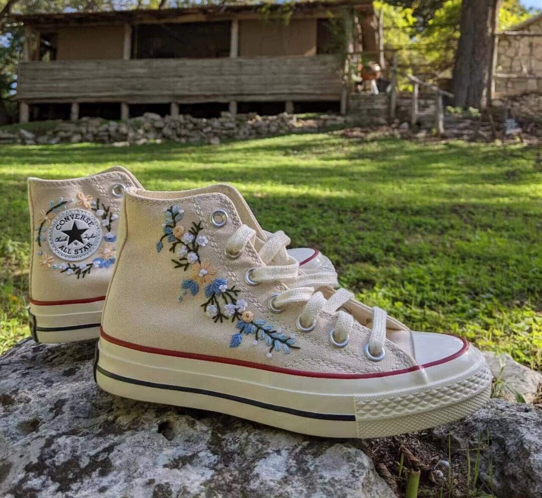 Converse Embroidery Design Customized Handmade - Etsy