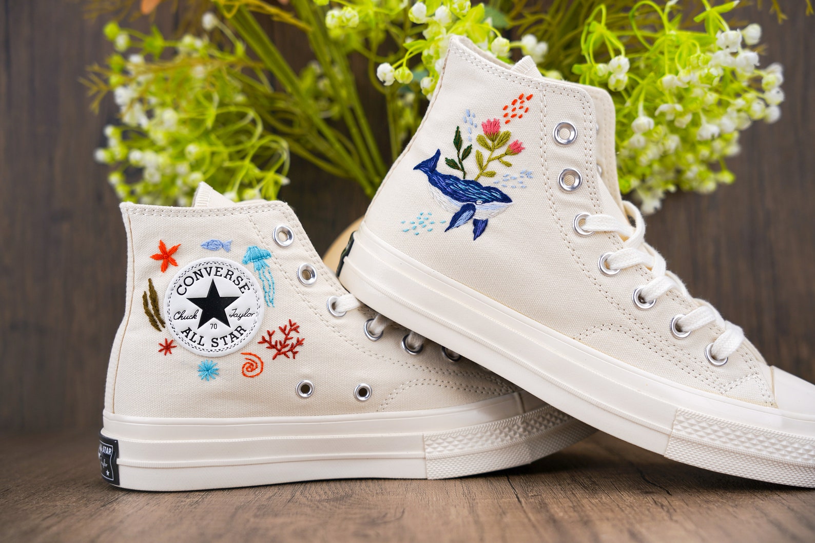 Custom Converse Chuck Taylor Embroidered,personalized Converse ...