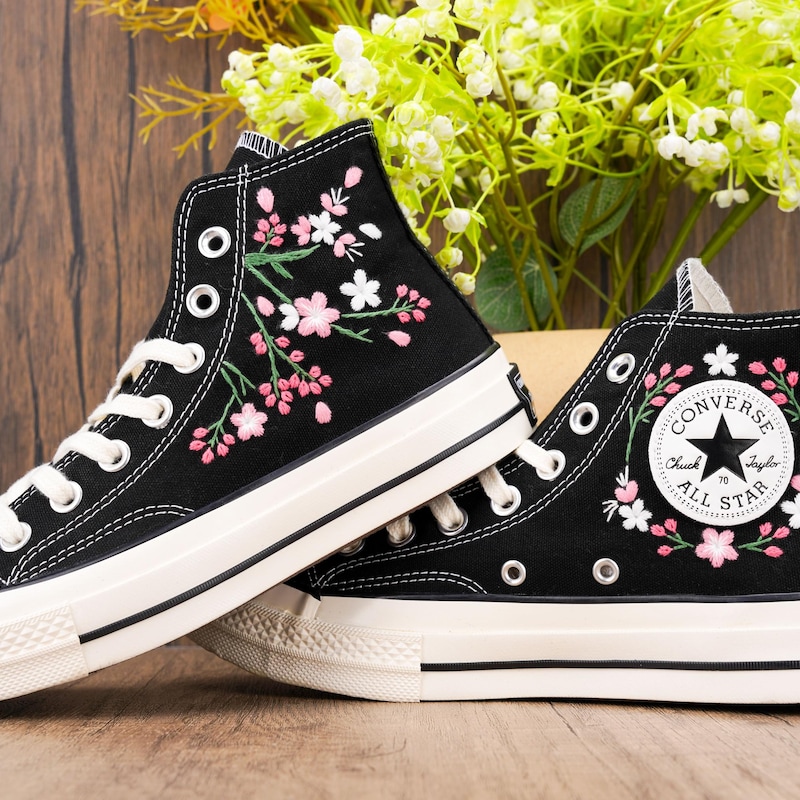 Peach Embroider Flower - Etsy