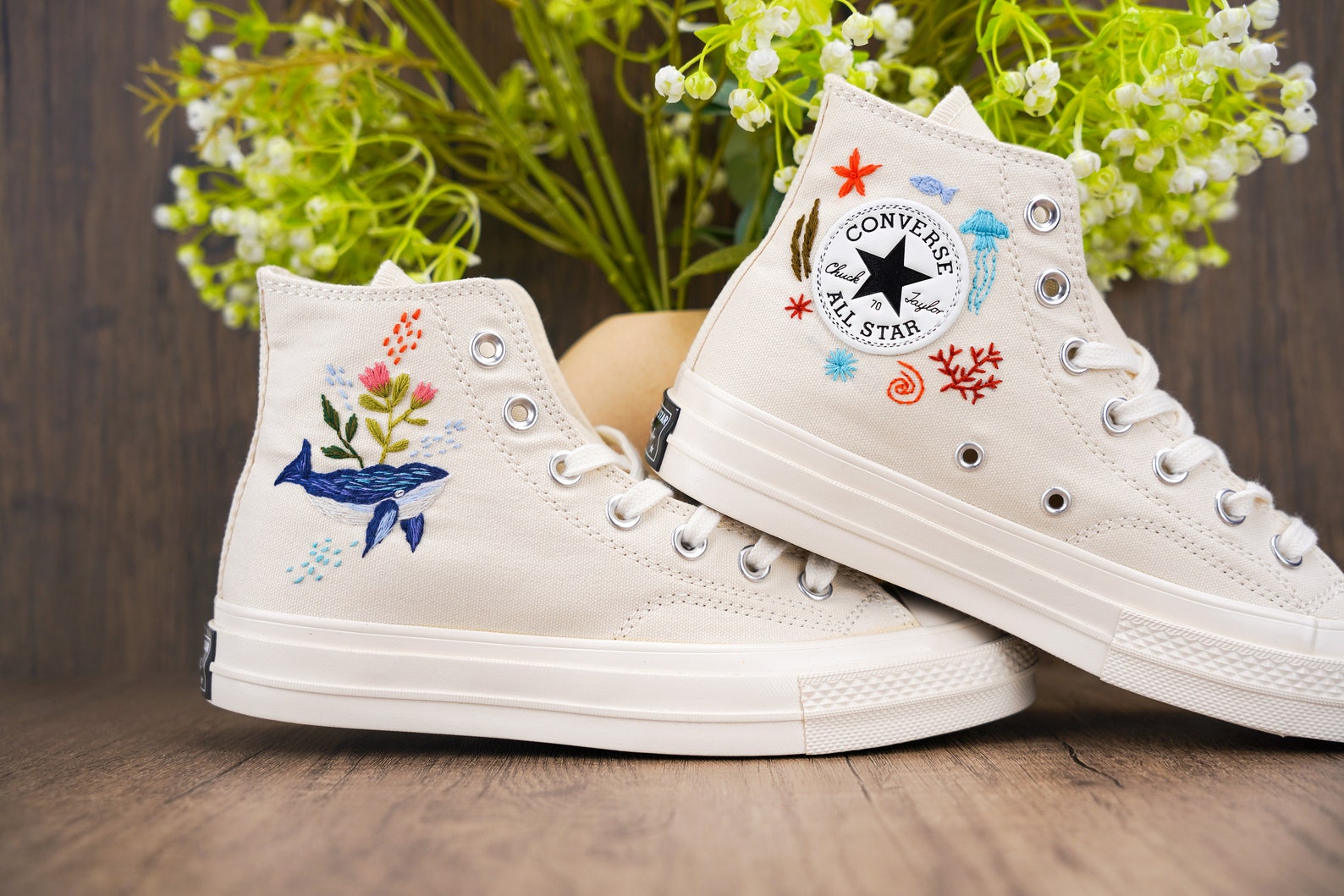Custom Converse Chuck Taylor Embroidered,personalized Converse ...