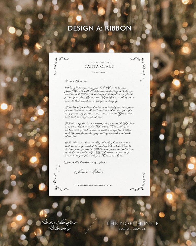 Personalised Santa Letter Santa Letter for Kids From the North Pole ...