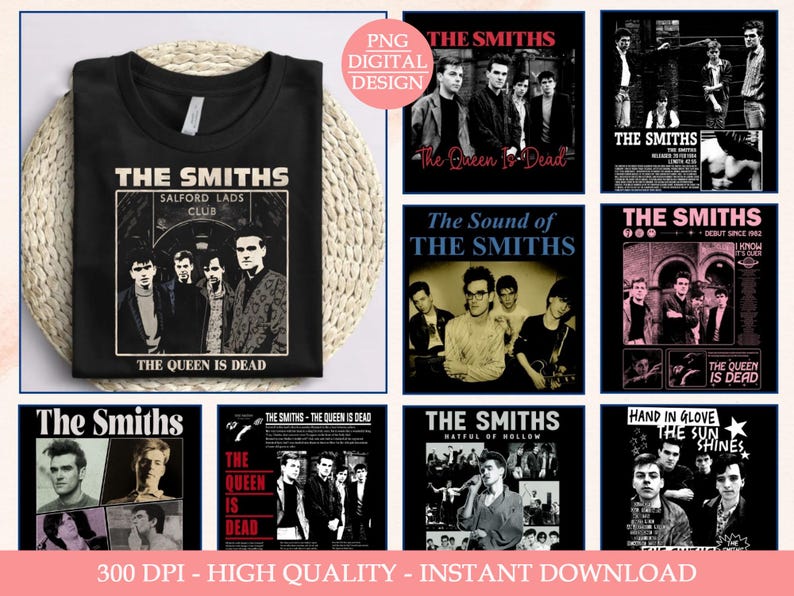 The Smiths Png Bundle, the Smiths 90s Svg, Smiths Album Graphic 2024 ...