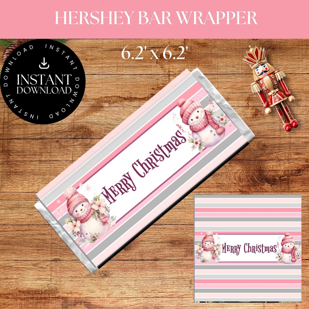 Chocolate Bar Christmas Wrapper Template christmas Chocolate Gift ...