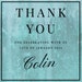 100th BIRTHDAY INVITATION and Thank You Tag Verdigris - Etsy