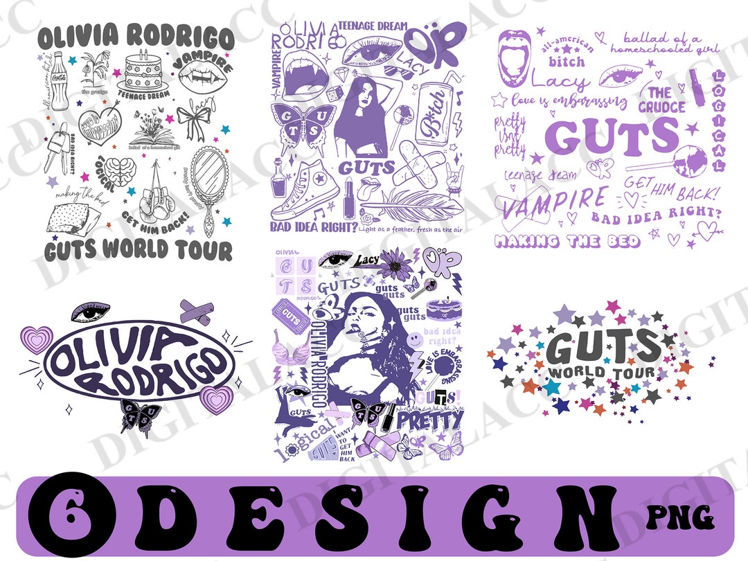 Olivia Guts Tour 2024 Png, Olivia Rodrigo Guts Merch, Vampire New ...