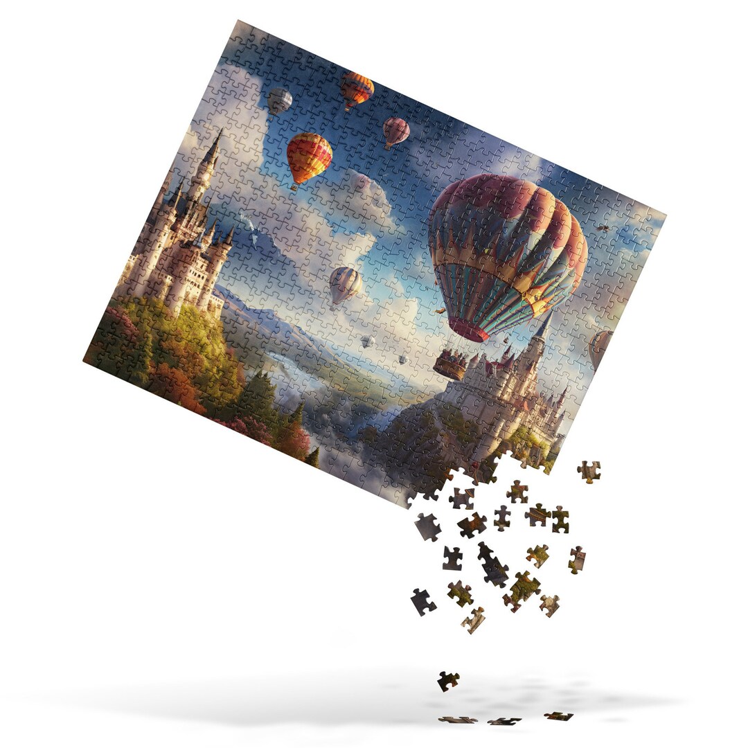 Hot Air Balloon Jigsaw Puzzle - Etsy