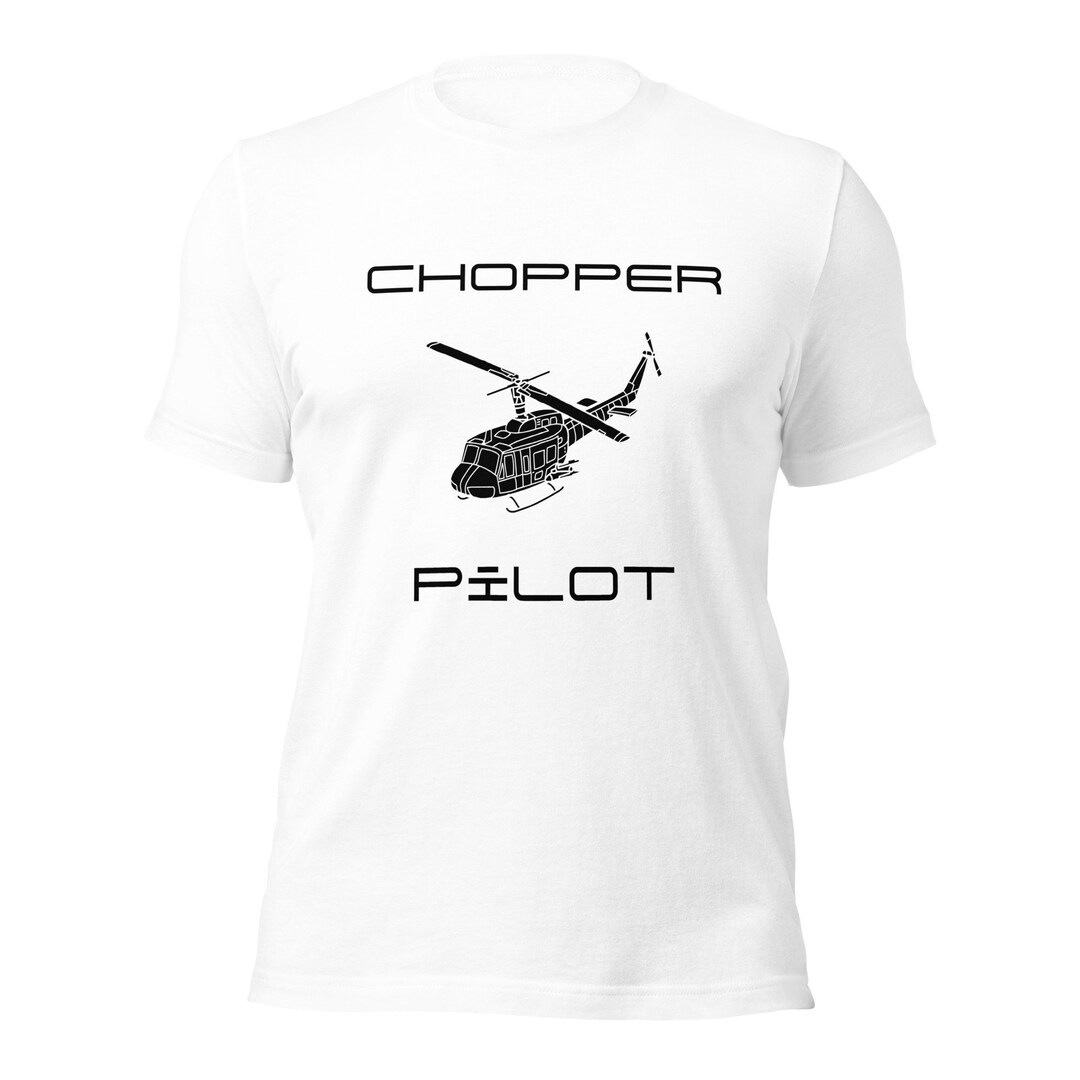 Chopper Pilot Black Font Aviation Humor Unisex T-shirt - Etsy
