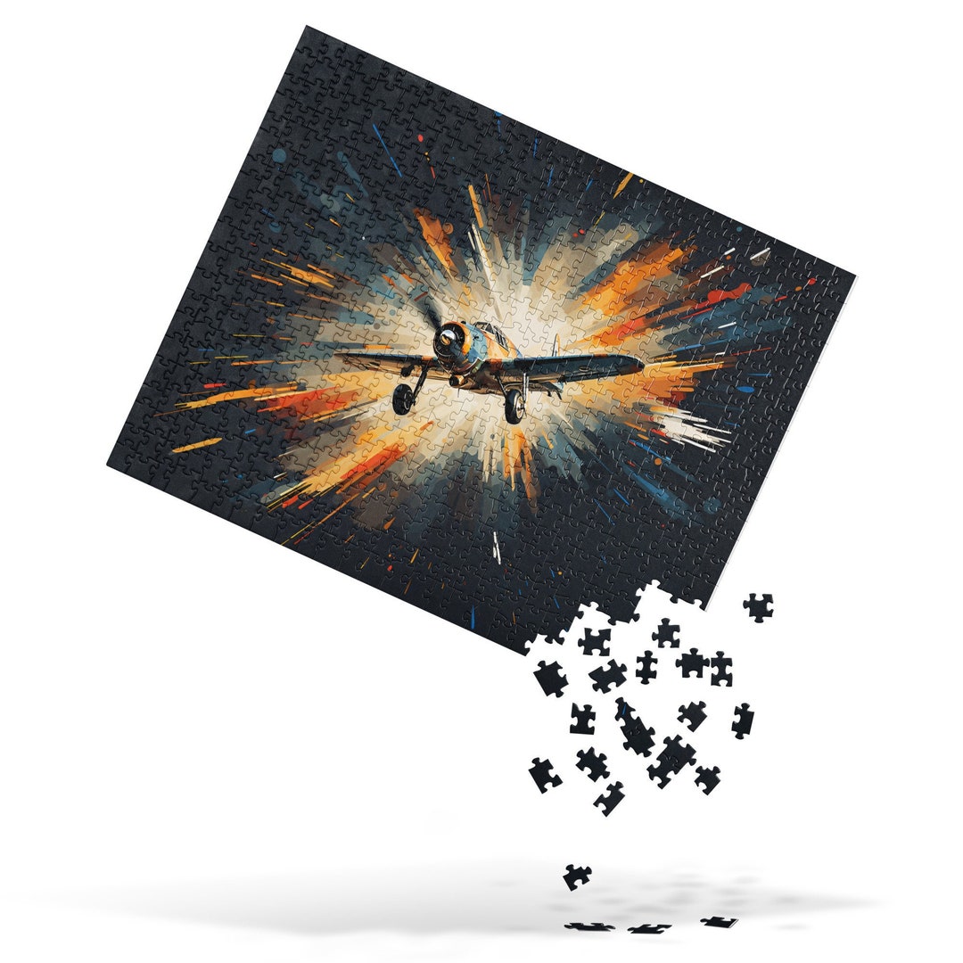 Airplane Blast Jigsaw Puzzle - Etsy