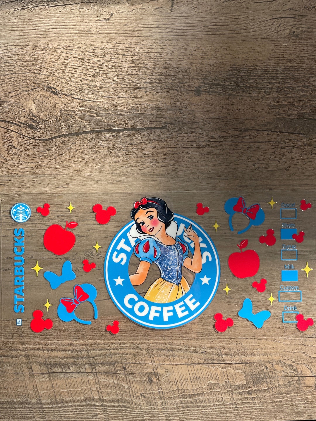 Disney Princess Starbucks UV DTF Cup Wrap NEW - Etsy