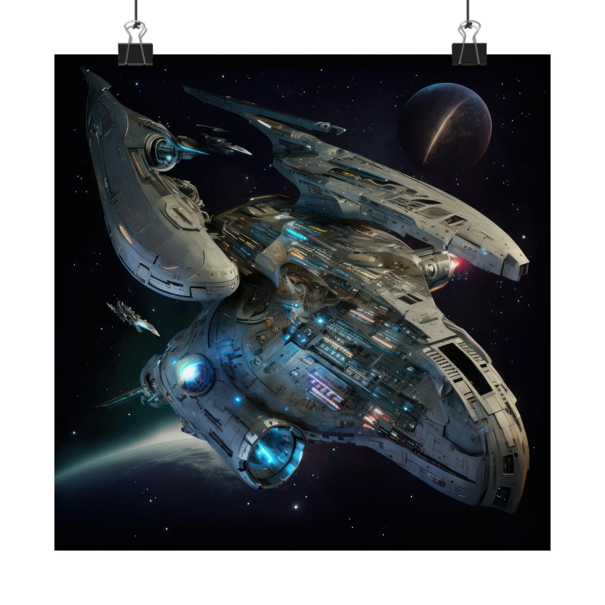 Matte Vertical Posters Starship 2 - Etsy