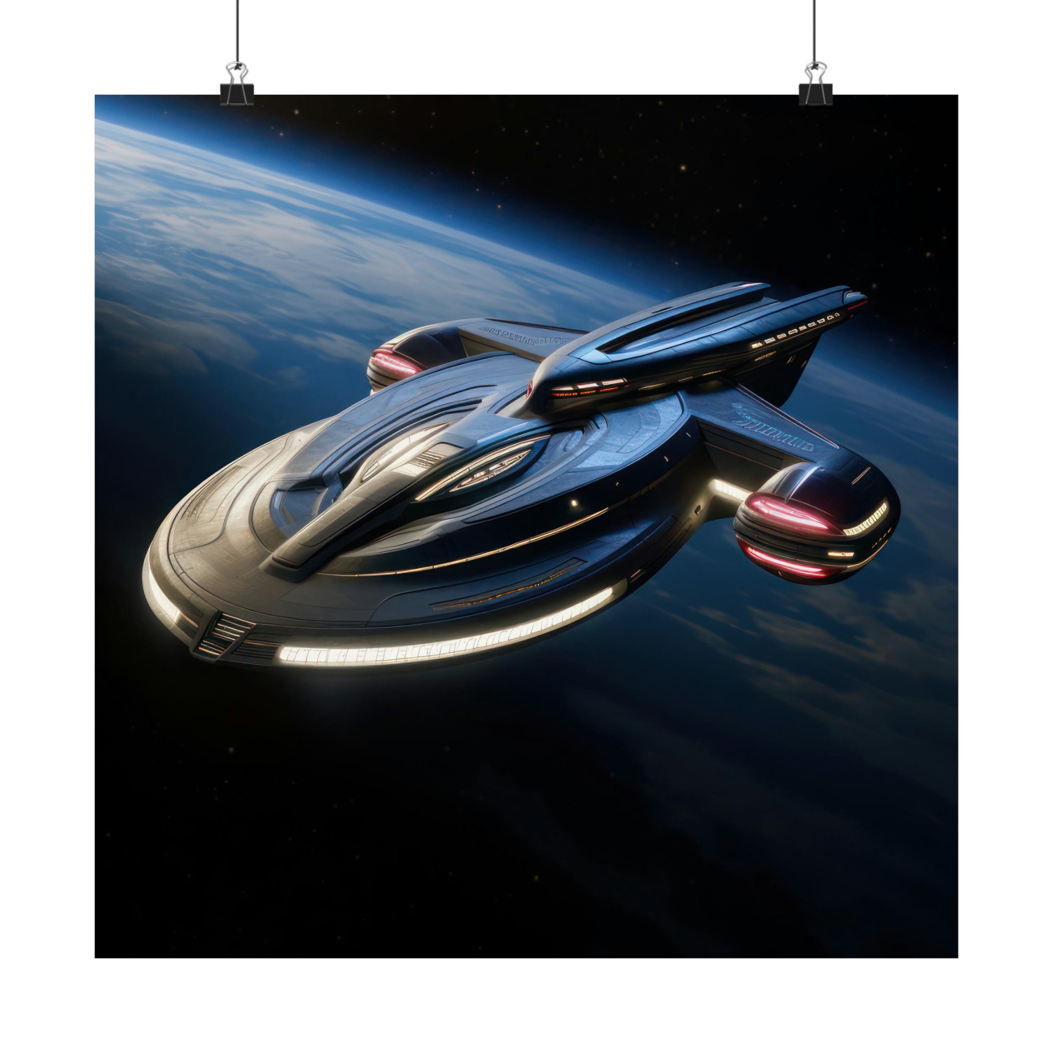Matte Vertical Posters Starship 4 - Etsy
