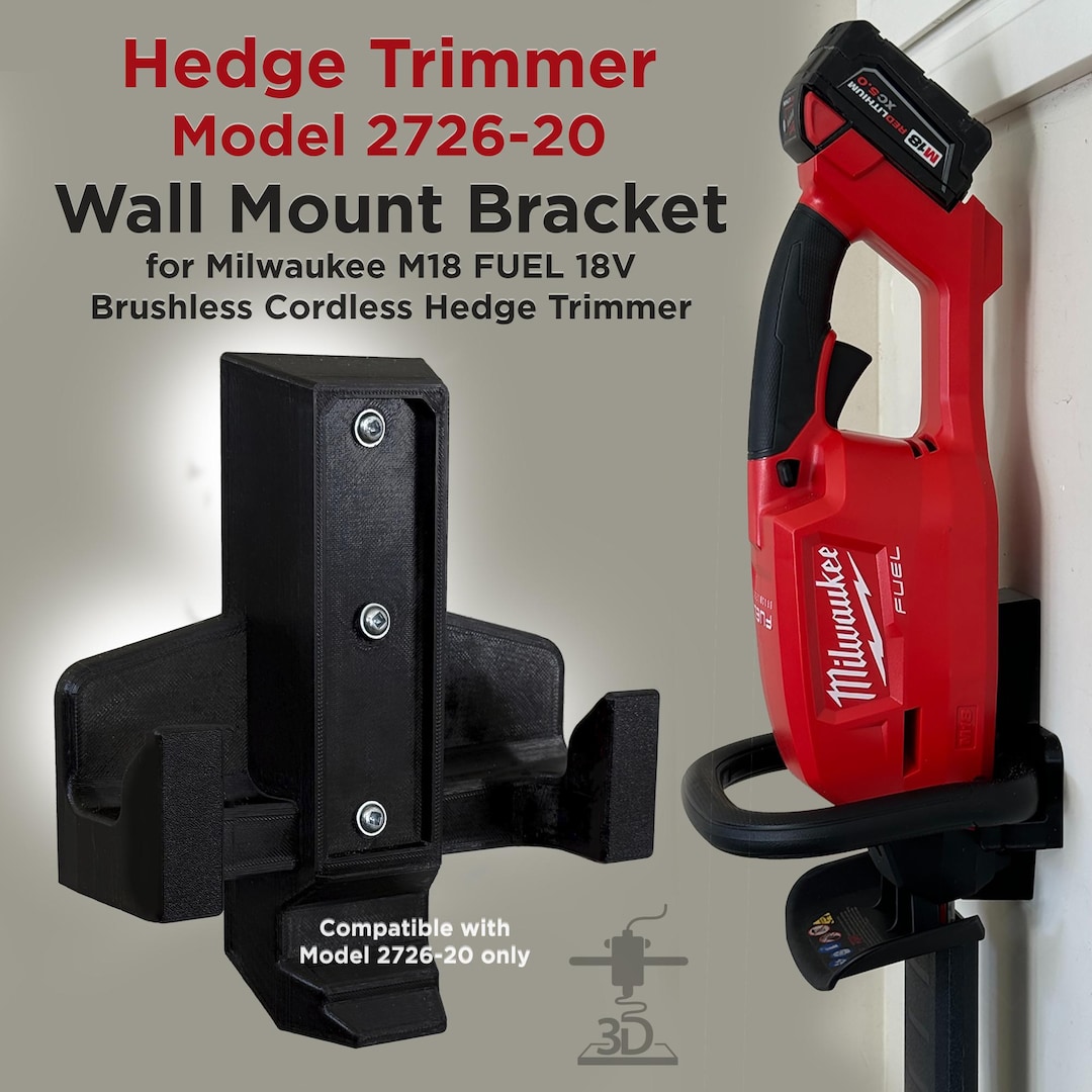 Wall Mount Bracket for Milwaukee M18 FUEL Hedge Trimmer 2726-20 - Etsy