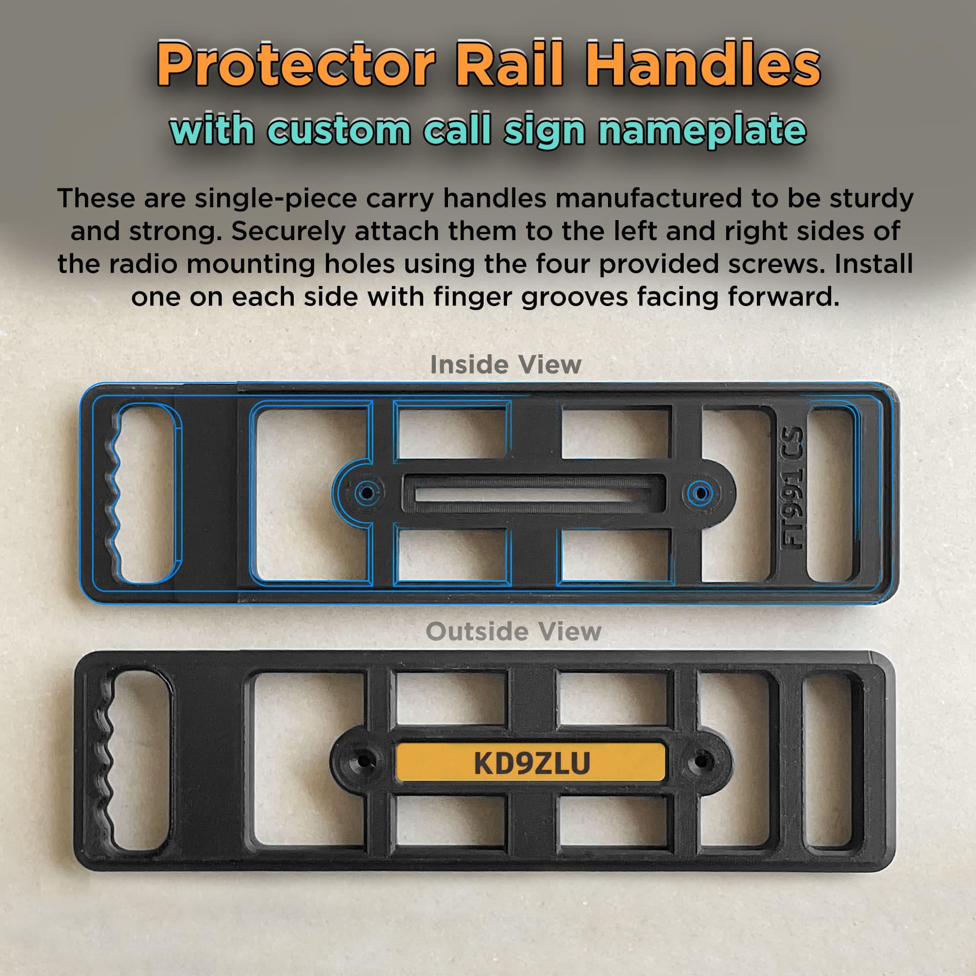 Personalizable Carry Handles for YAESU FT-991 and FT-991A Radio ...