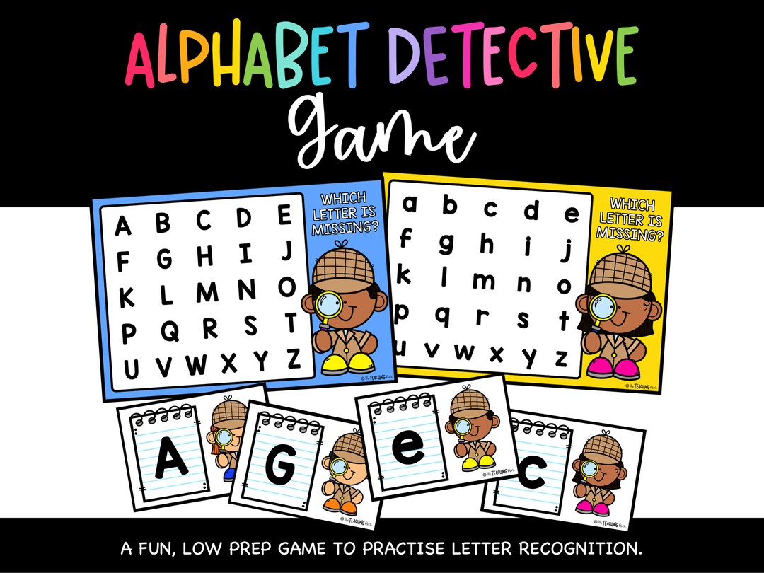 Alphabet Detective Game Upper & Lower Case Letter - Etsy