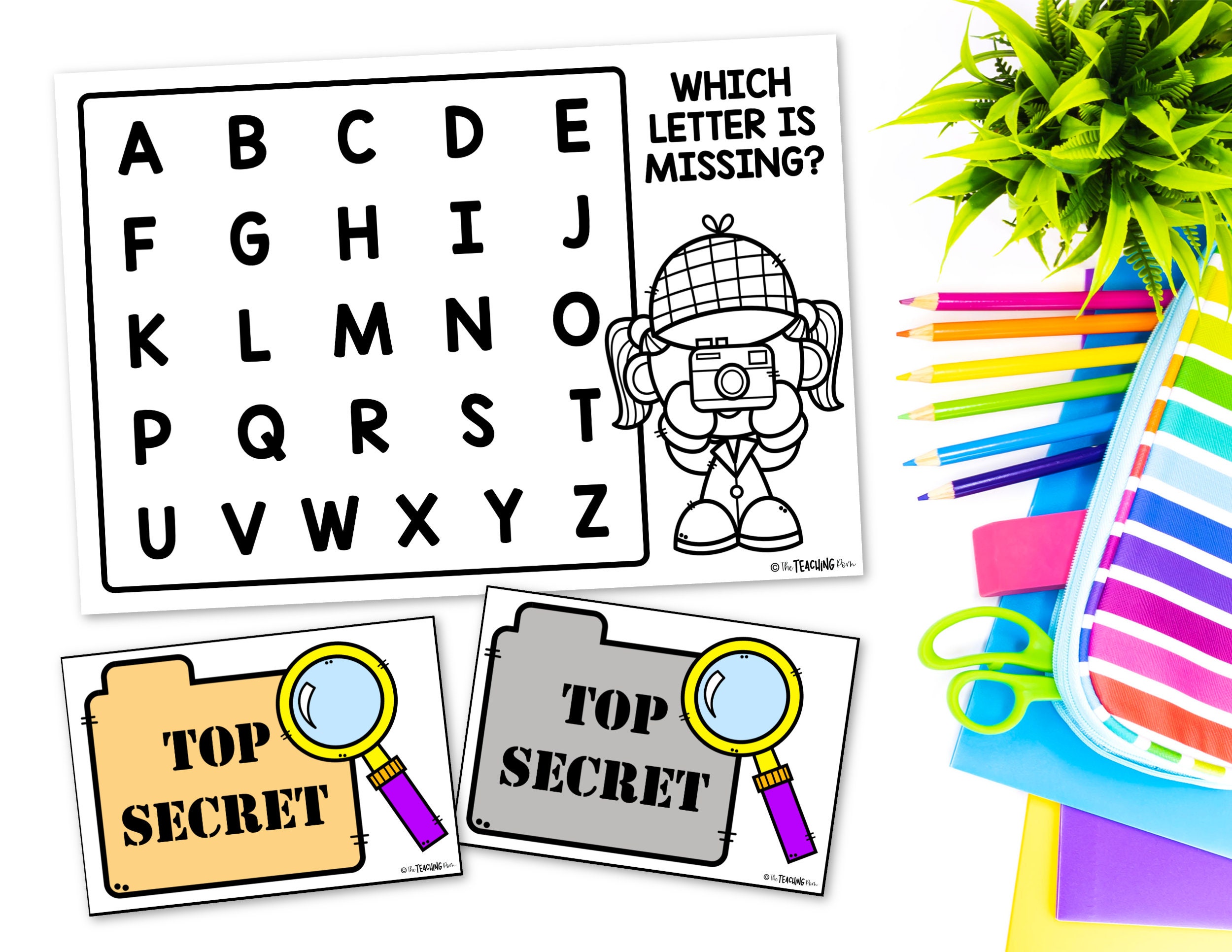 Alphabet Detective Game Upper & Lower Case Letter - Etsy