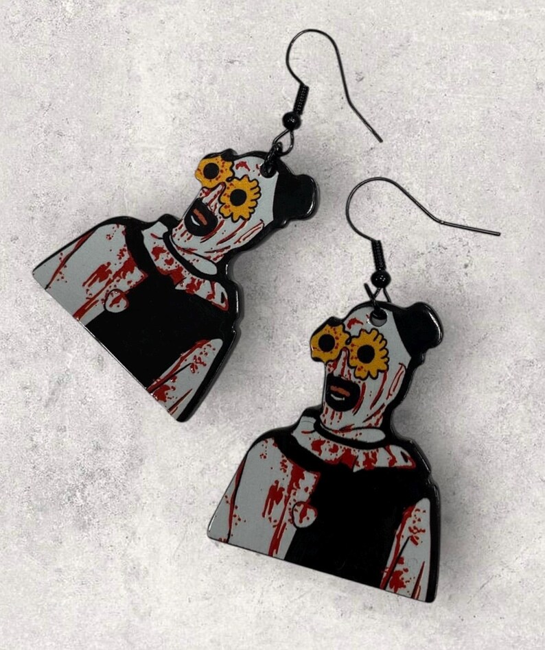 Terrifier Art the Clown Wearing Glasses Inspired Double Sided Acrylic ...
