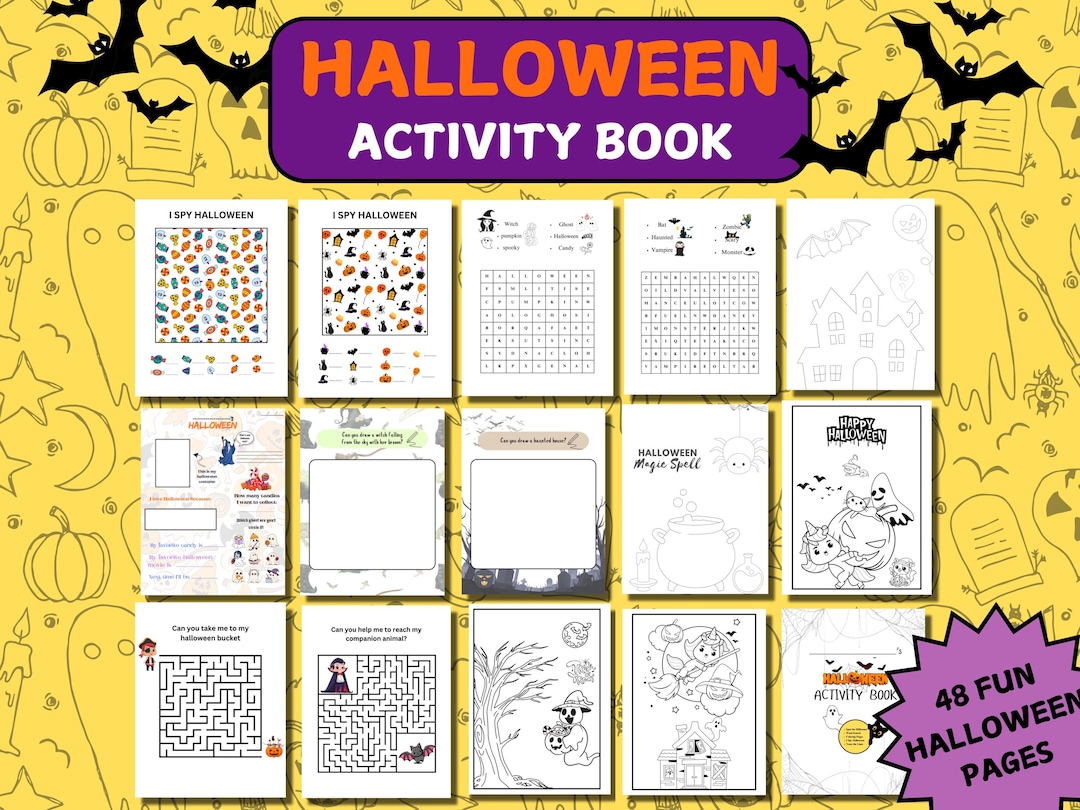 Halloween Activity Sheets | Halloween Activity Pages | Printable ...