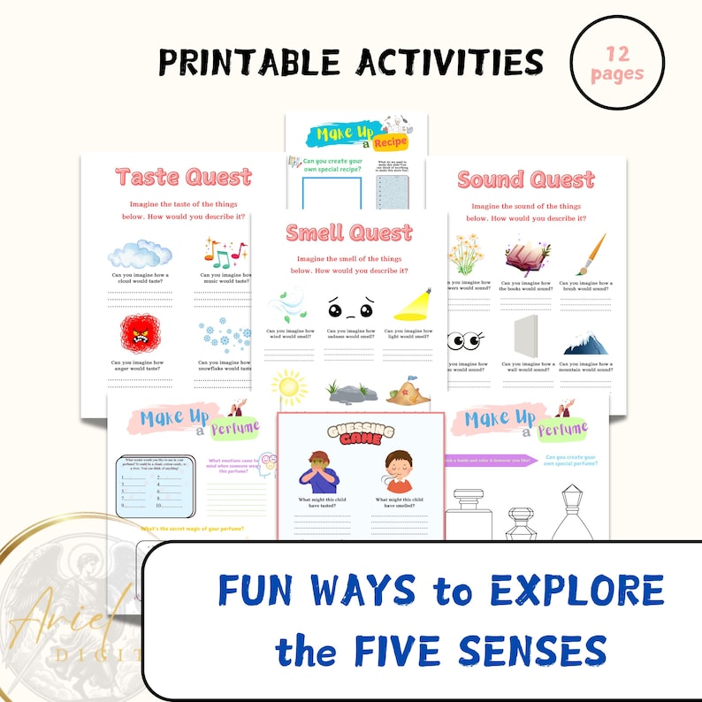 Fun Ways to Explore the Five Senses | Printable Activity Sheets | Kid's ...