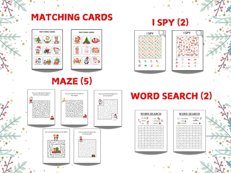 Printable Christmas Activity Bundle | Christmas Activities for Kids ...