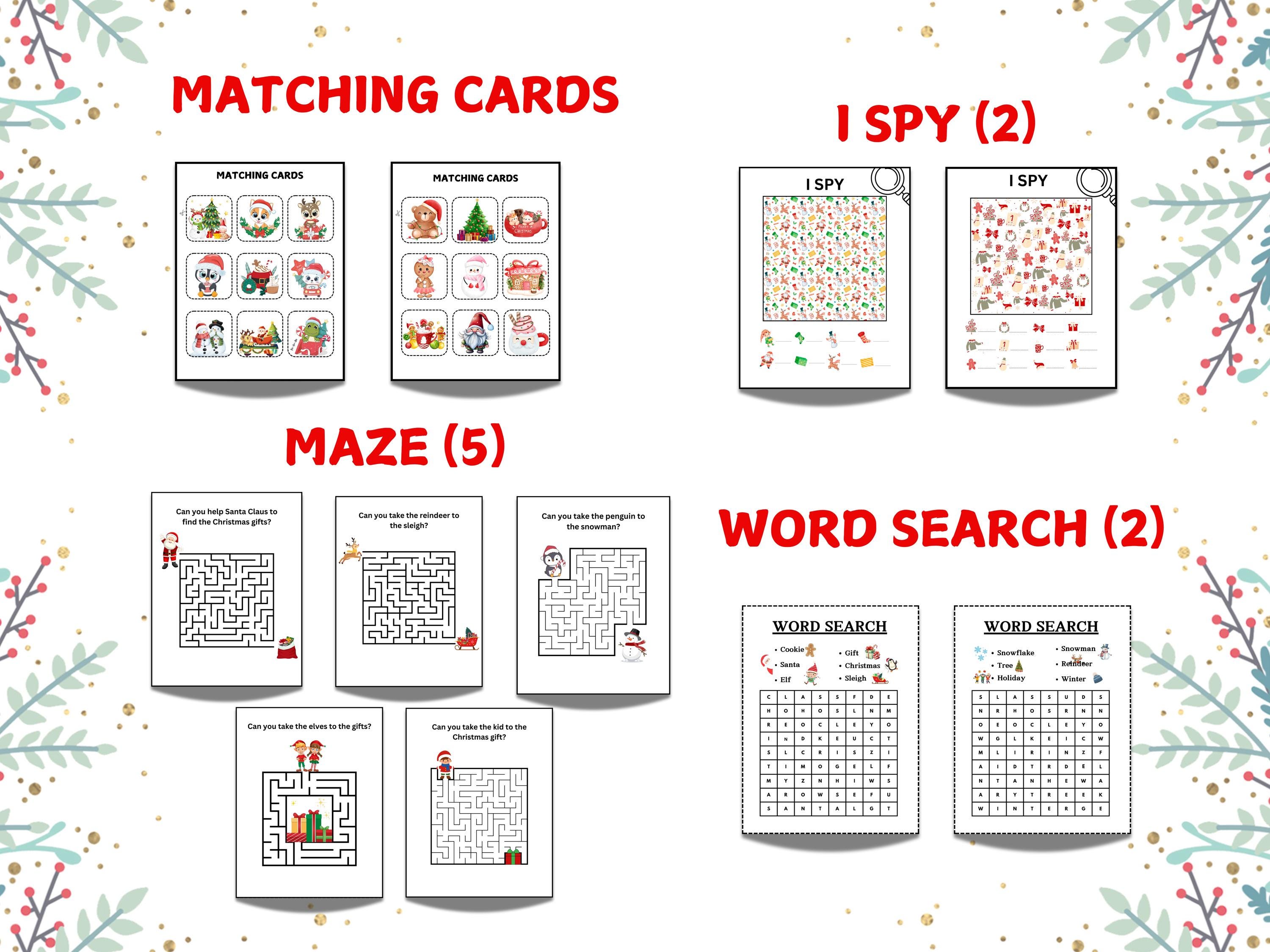 Printable Christmas Activity Bundle | Christmas Activities for Kids ...