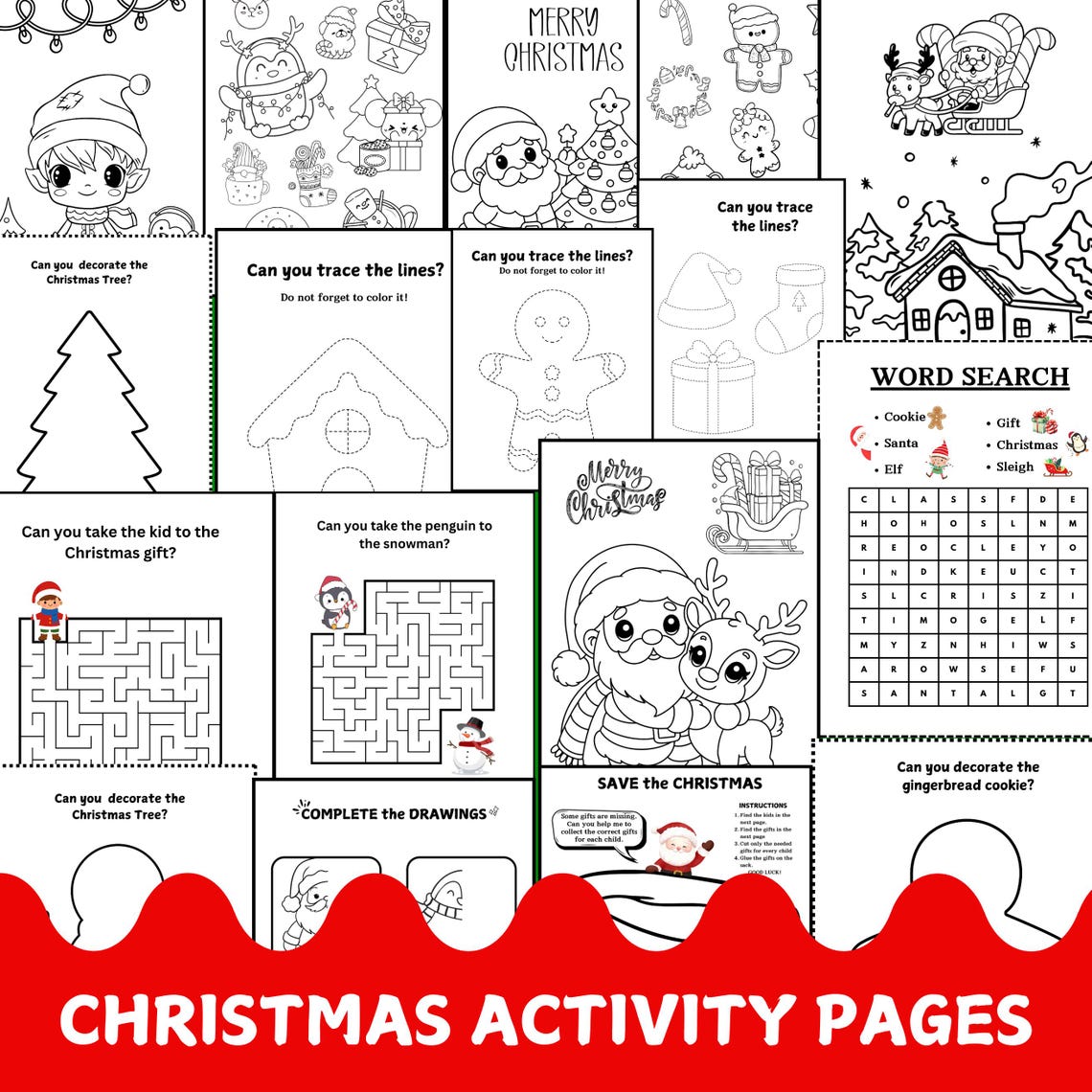 Printable Christmas Activity Bundle | Christmas Activities for Kids ...