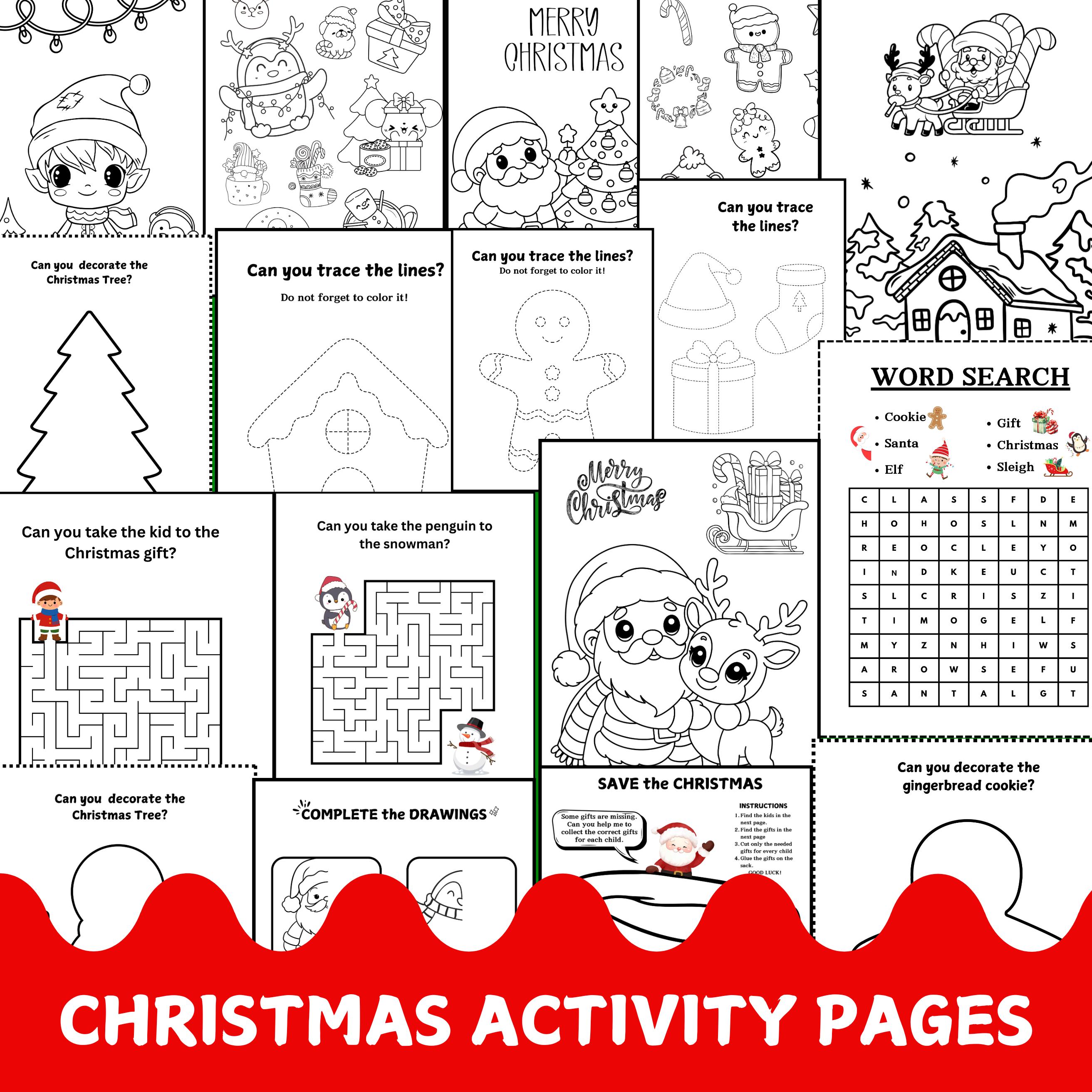 Printable Christmas Activity Bundle | Christmas Activities for Kids ...