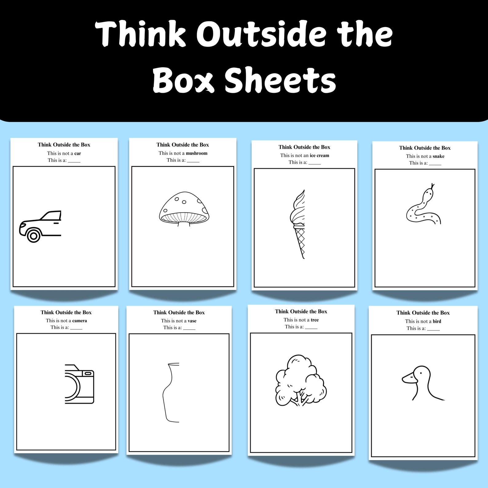 Think Outside the Box Sheets | Printable Worksheets | Preschool ...