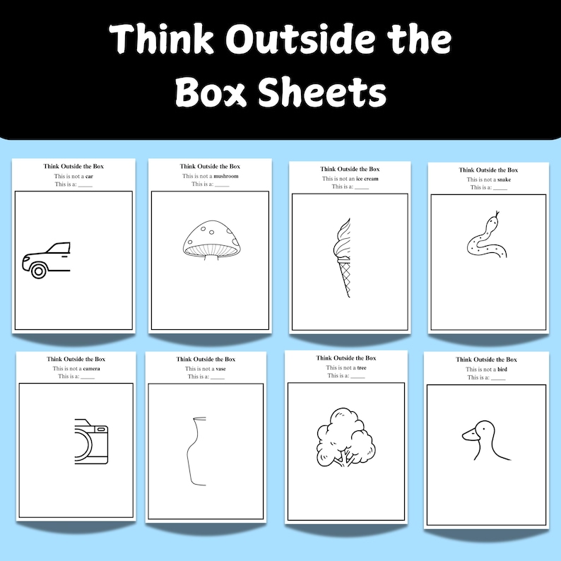 Think Outside the Box Sheets | Printable Worksheets | Preschool ...